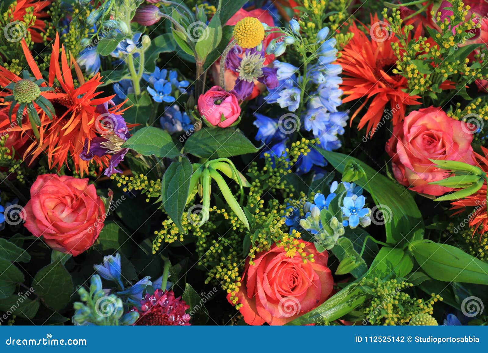 Mixed spring bouquet stock photo. Image of yellow, nature - 112525142