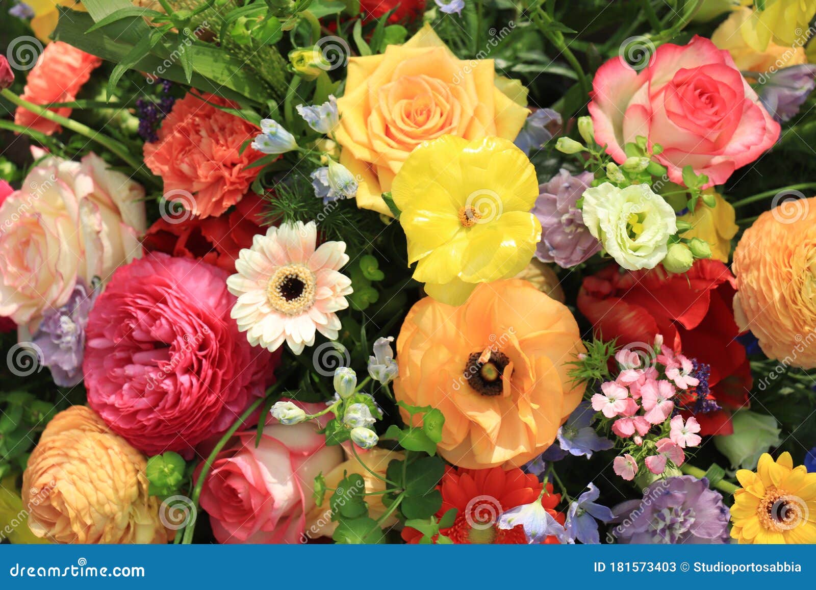 Mixed spring bouquet stock image. Image of flower, botanical - 181573403