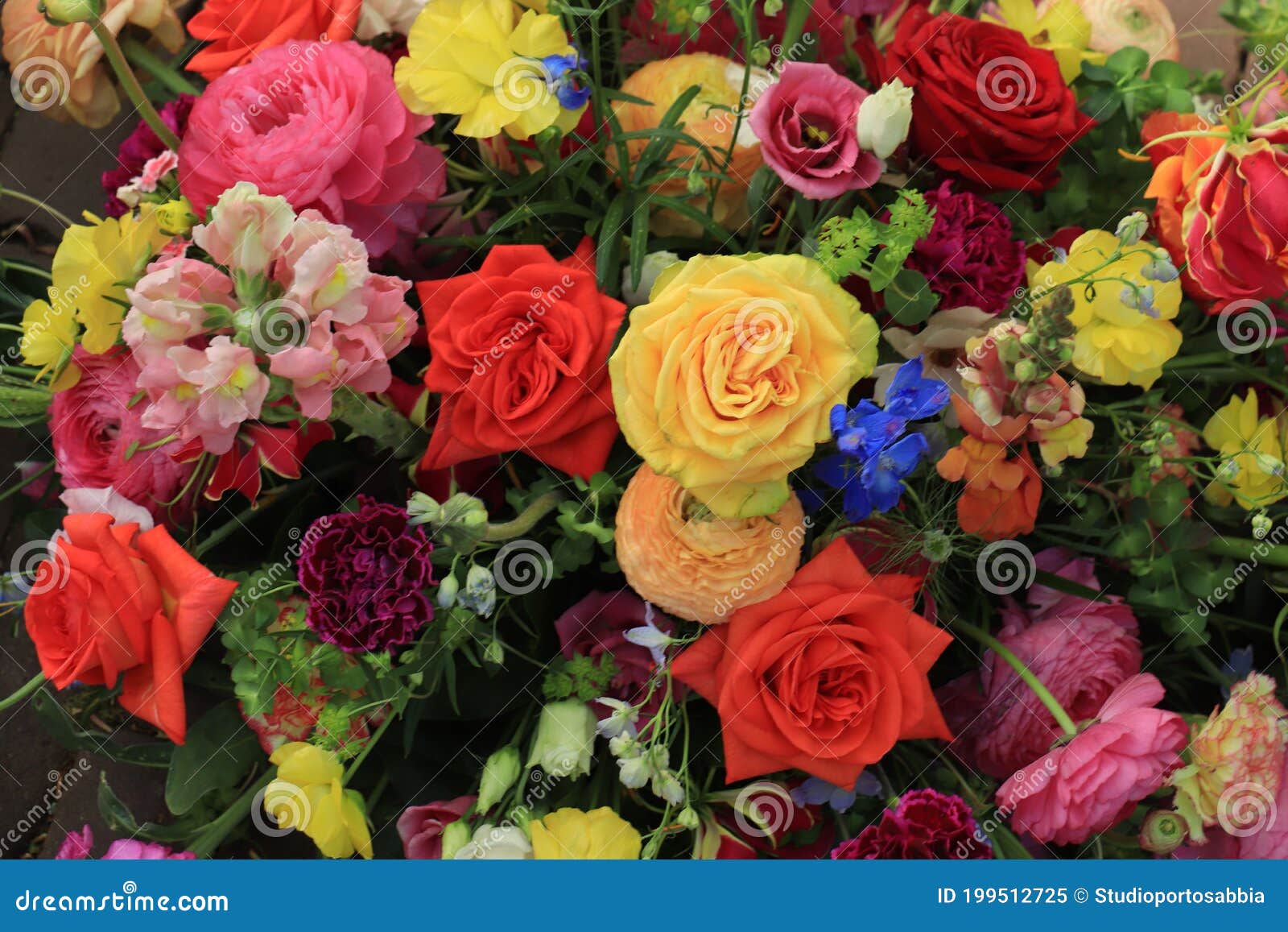 Mixed spring bouquet stock image. Image of rose, flora - 199512725