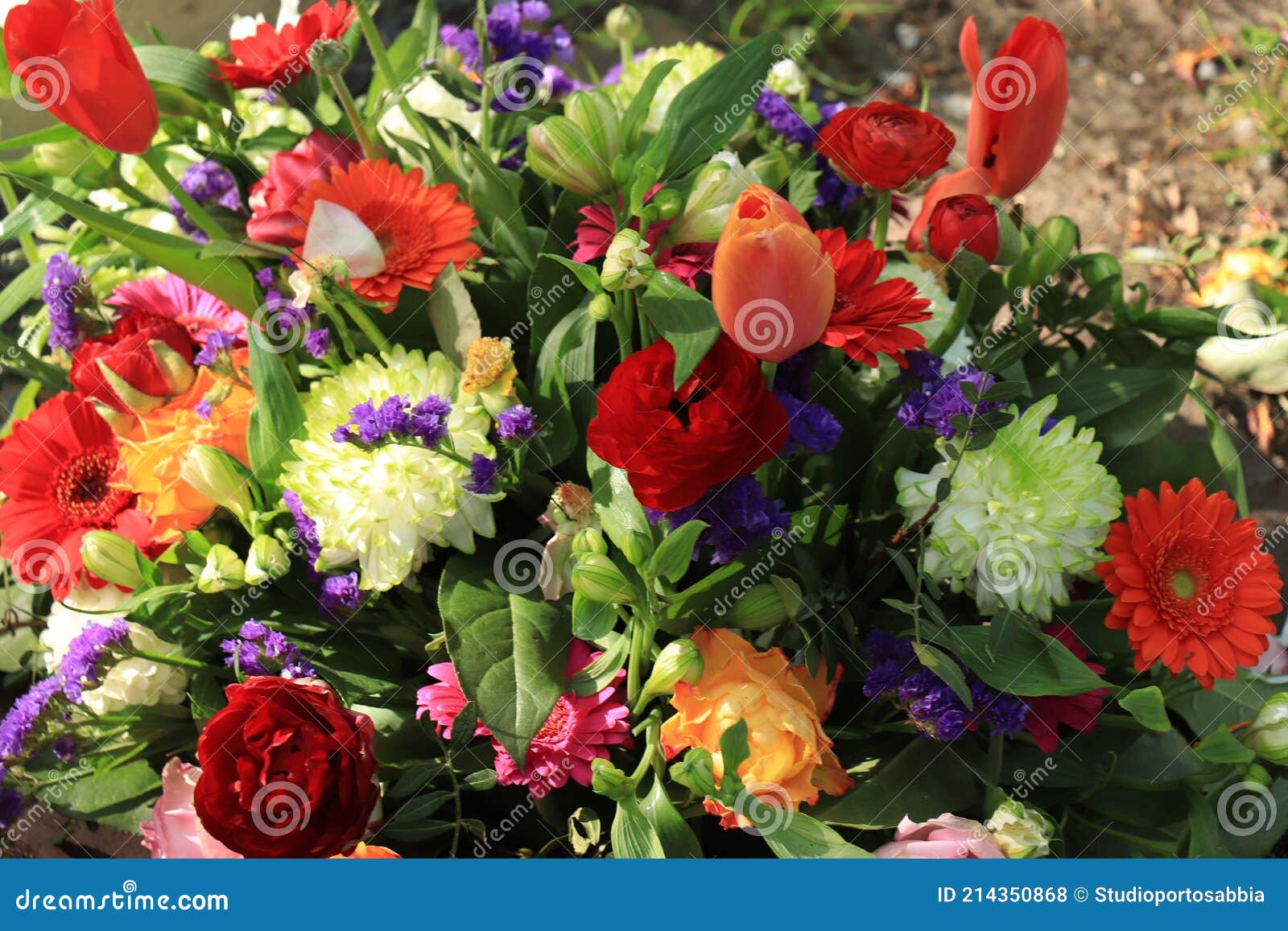 Mixed spring bouquet stock photo. Image of green, arrangement - 214350868