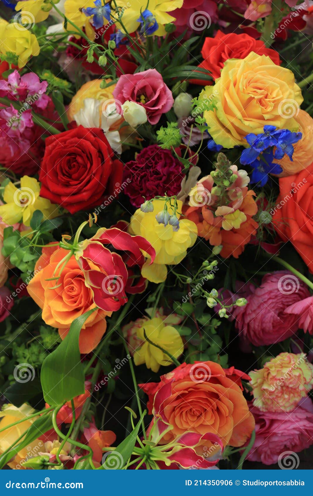 Mixed spring bouquet stock photo. Image of concept, arrangement - 214350906