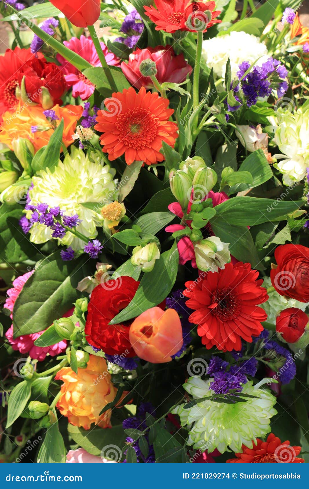 Mixed spring bouquet stock photo. Image of green, botanical - 221029274
