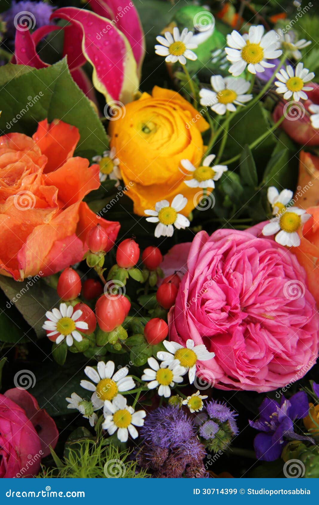 Mixed spring bouquet stock image. Image of bouquet, berry - 30714399