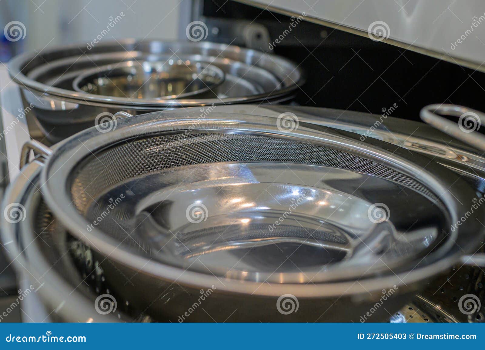A Mixed Stack of Kitchenware and Utensils in a Drawer. Stock Image ...