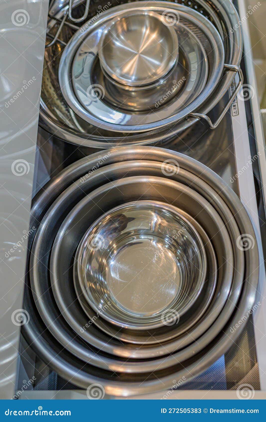 A Mixed Stack of Kitchenware and Utensils in a Drawer. Stock Image ...