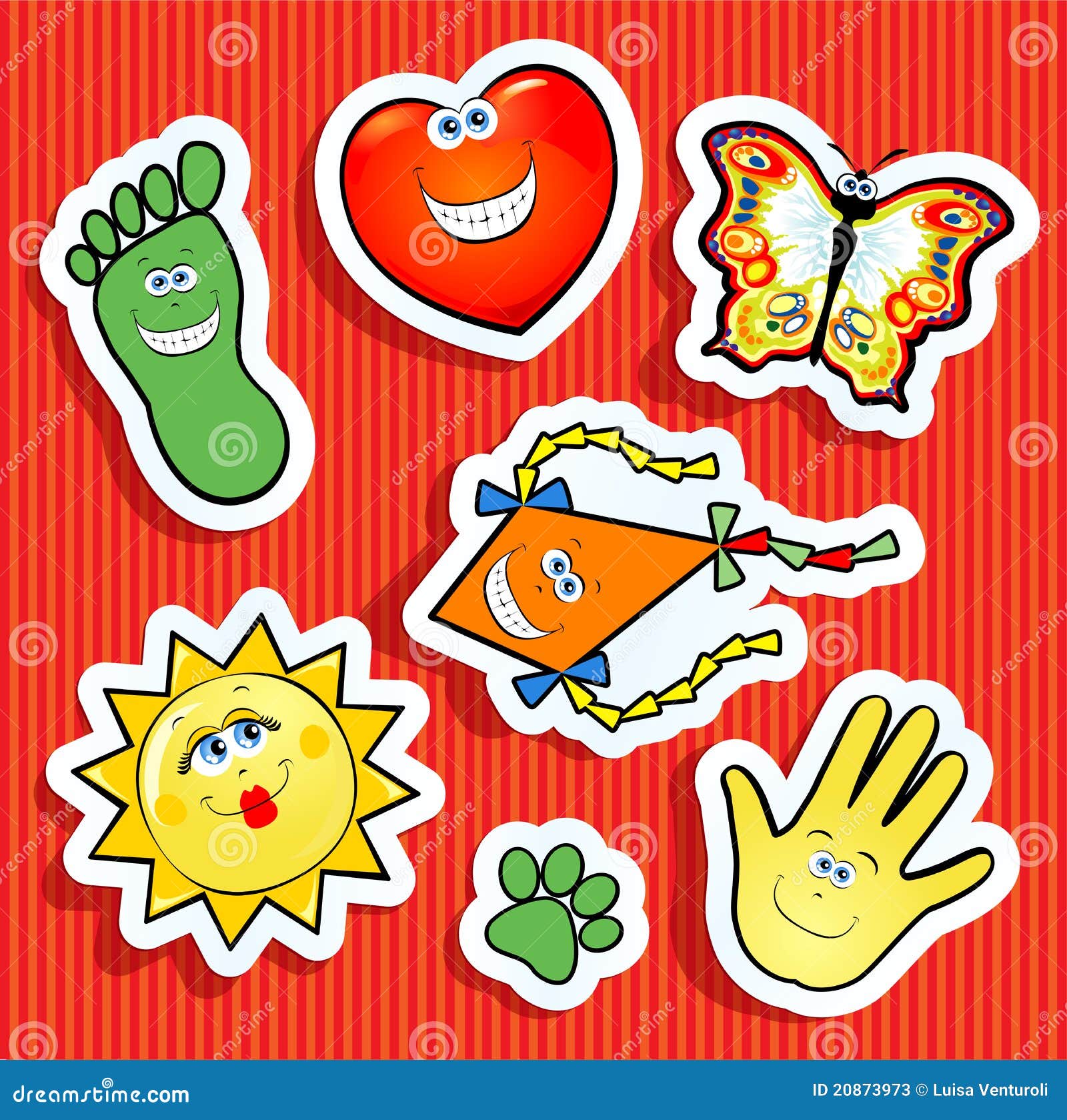 Mixed Stickers stock illustration. Illustration of original - 20873973