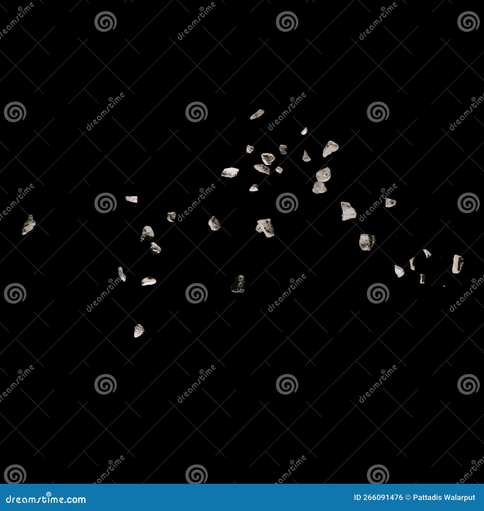 Mixed Stone Explosion on Black Background. Stock Photo - Image of ...