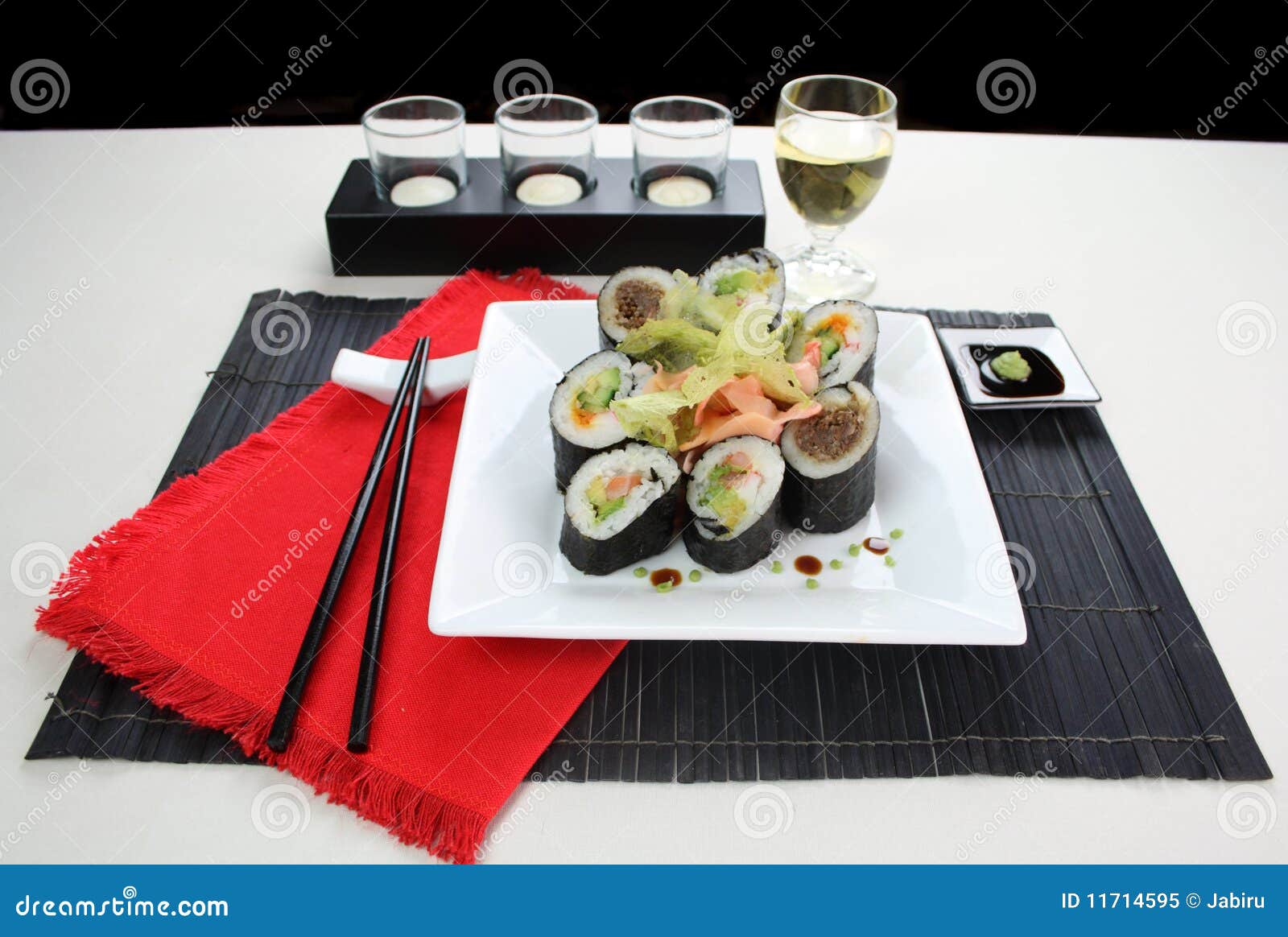 Mixed Sushi stock image. Image of fresh, glass, nourishment - 11714595