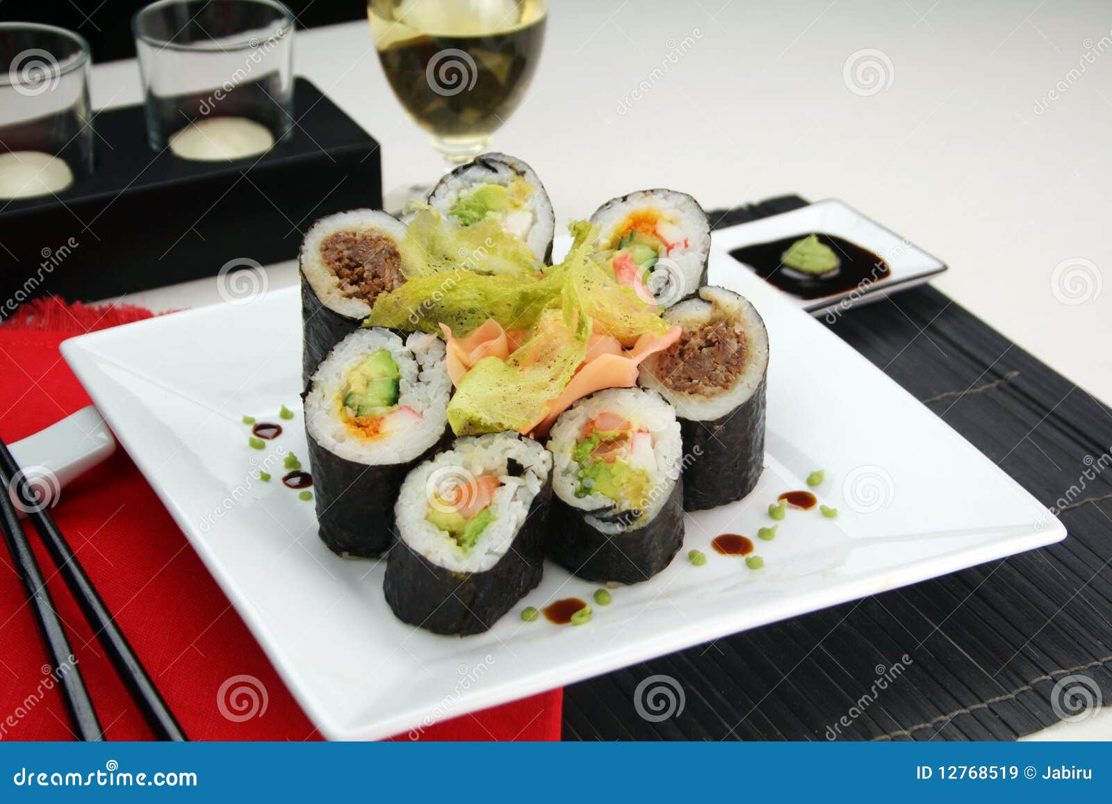 Mixed Sushi stock image. Image of gourmet, crisp, cuisine - 12768519