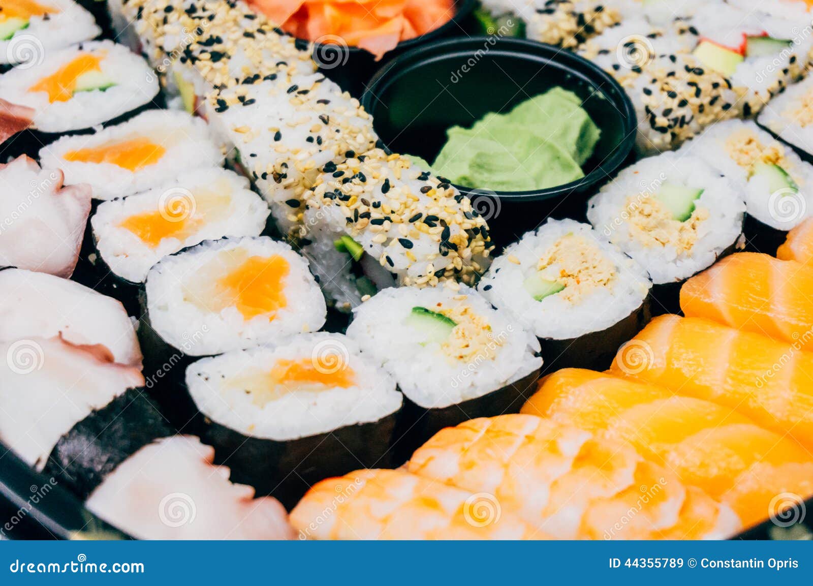 Mixed sushi plate stock image. Image of food, japan, good - 44355789