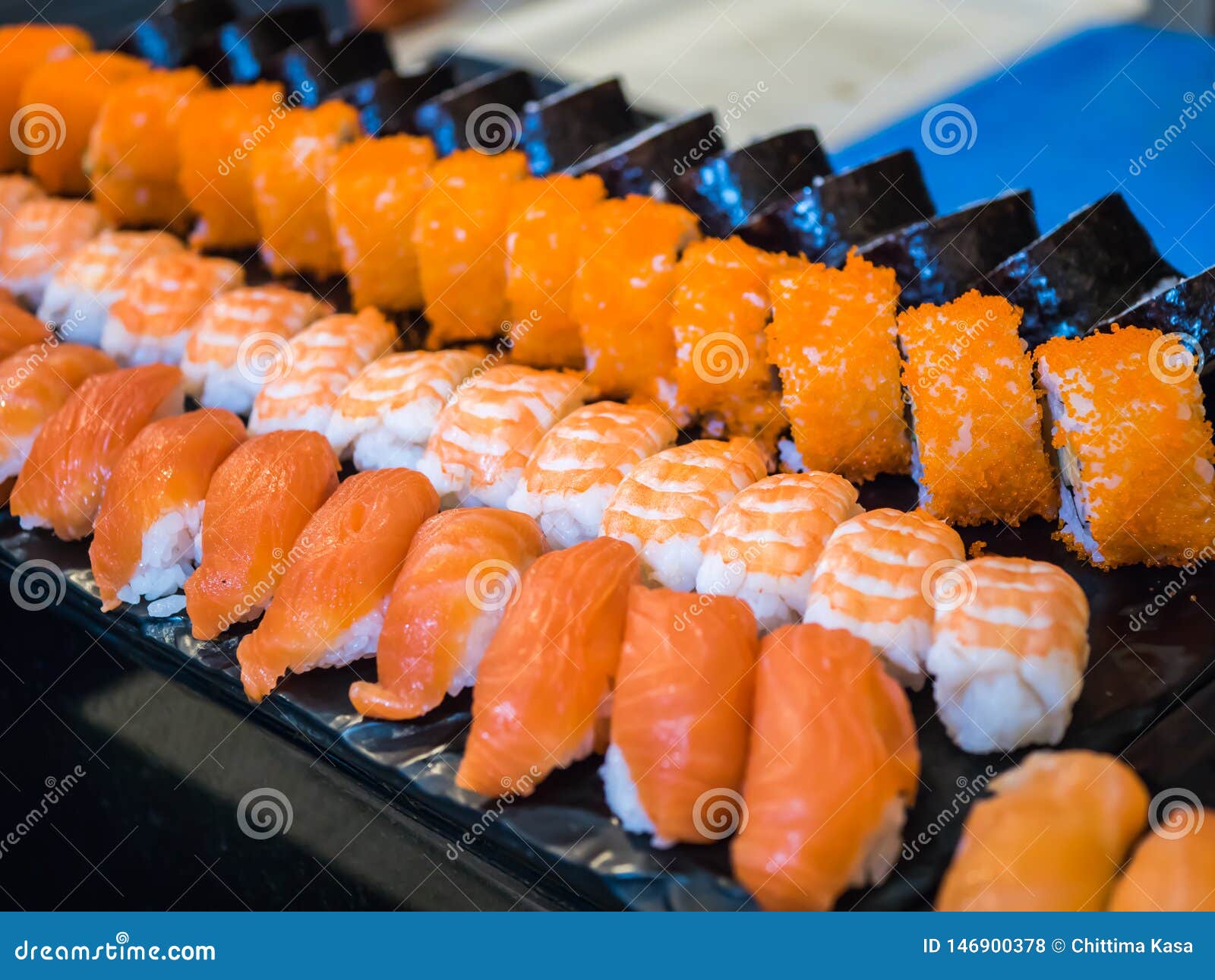 Mixed sushi set stock photo. Image of fresh, meal, closeup - 146900378