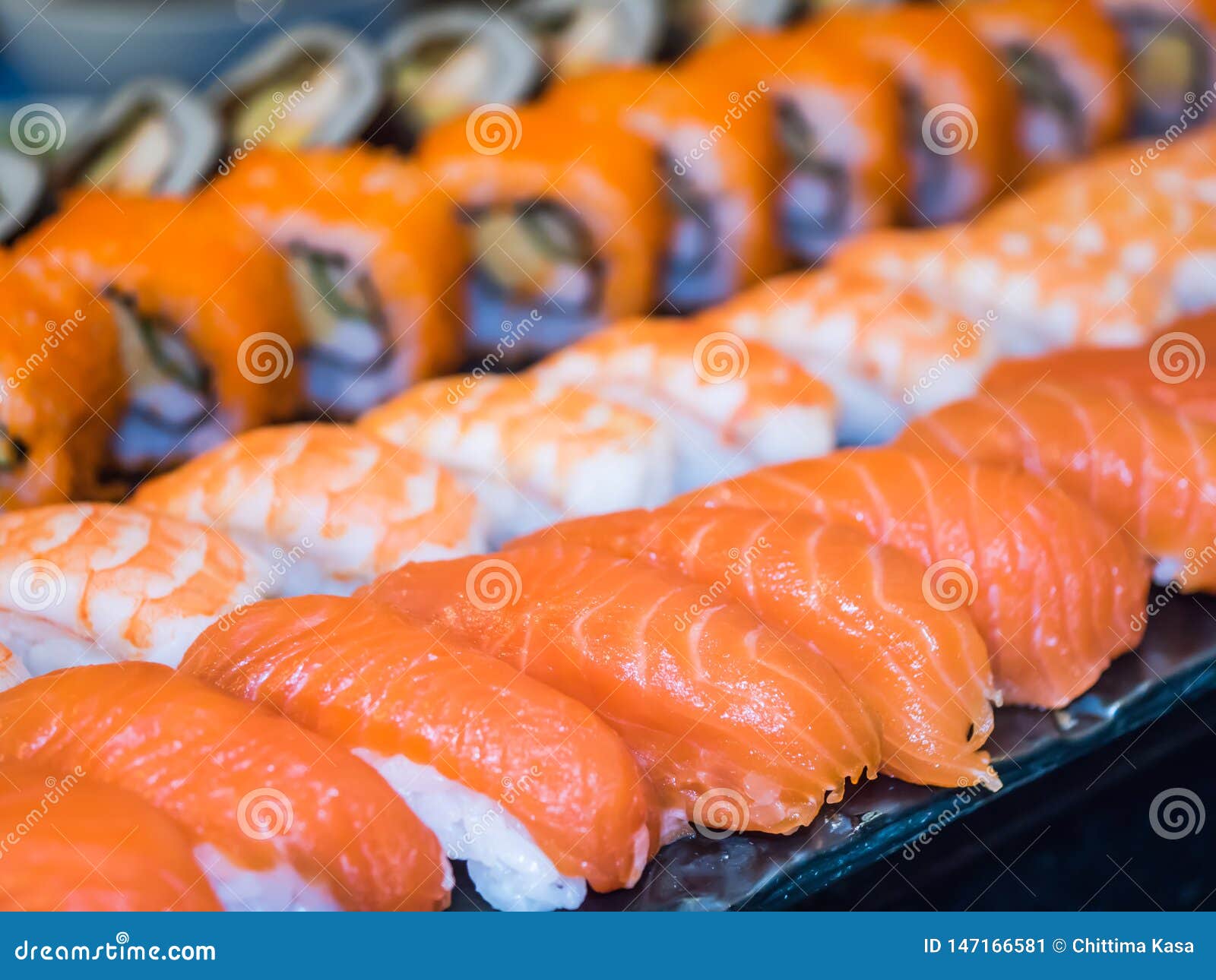 Mixed sushi bar set stock image. Image of menu, cuisine - 147166581