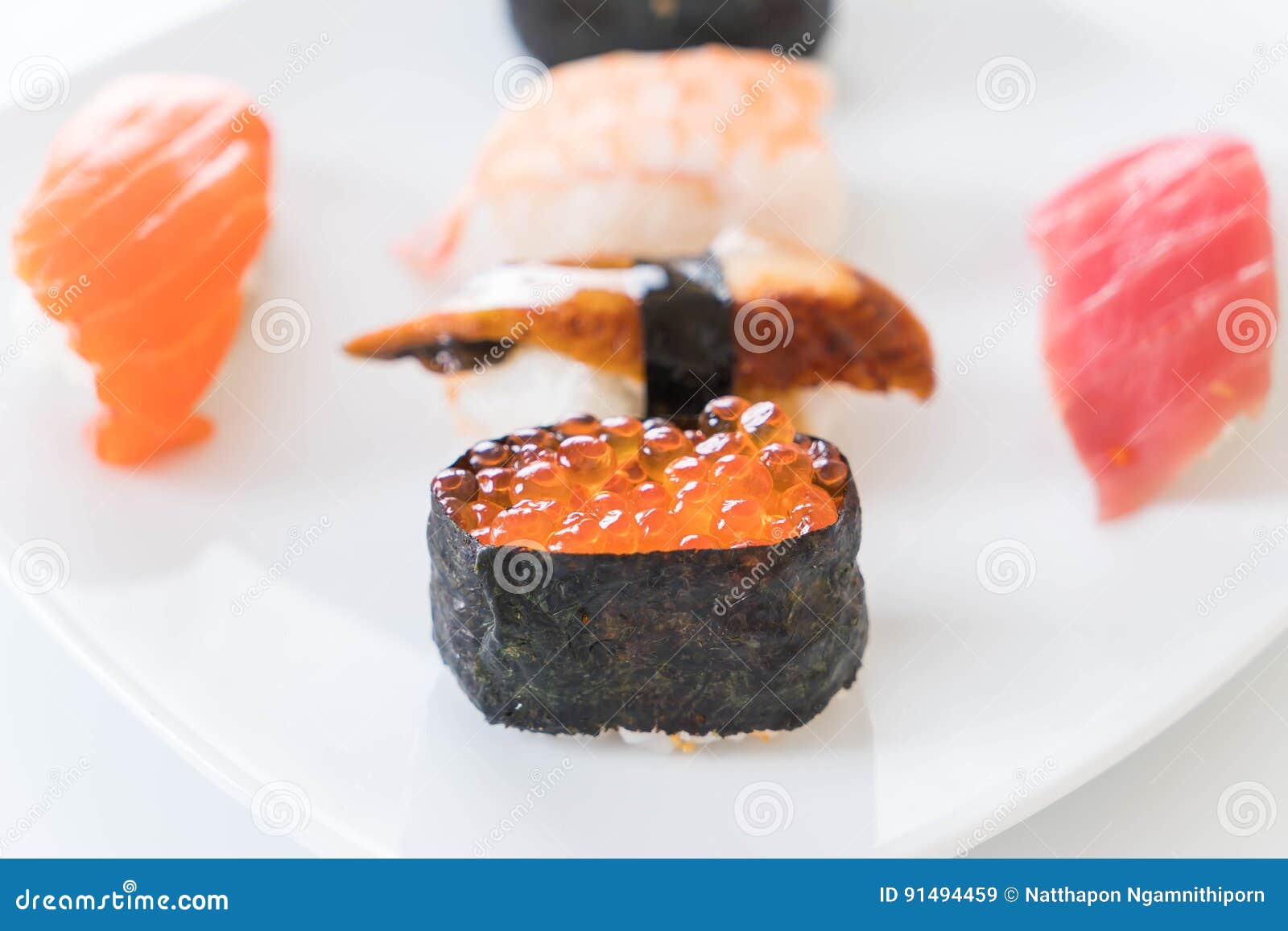 Mixed sushi set stock image. Image of asia, cooking, cuisine - 91494459