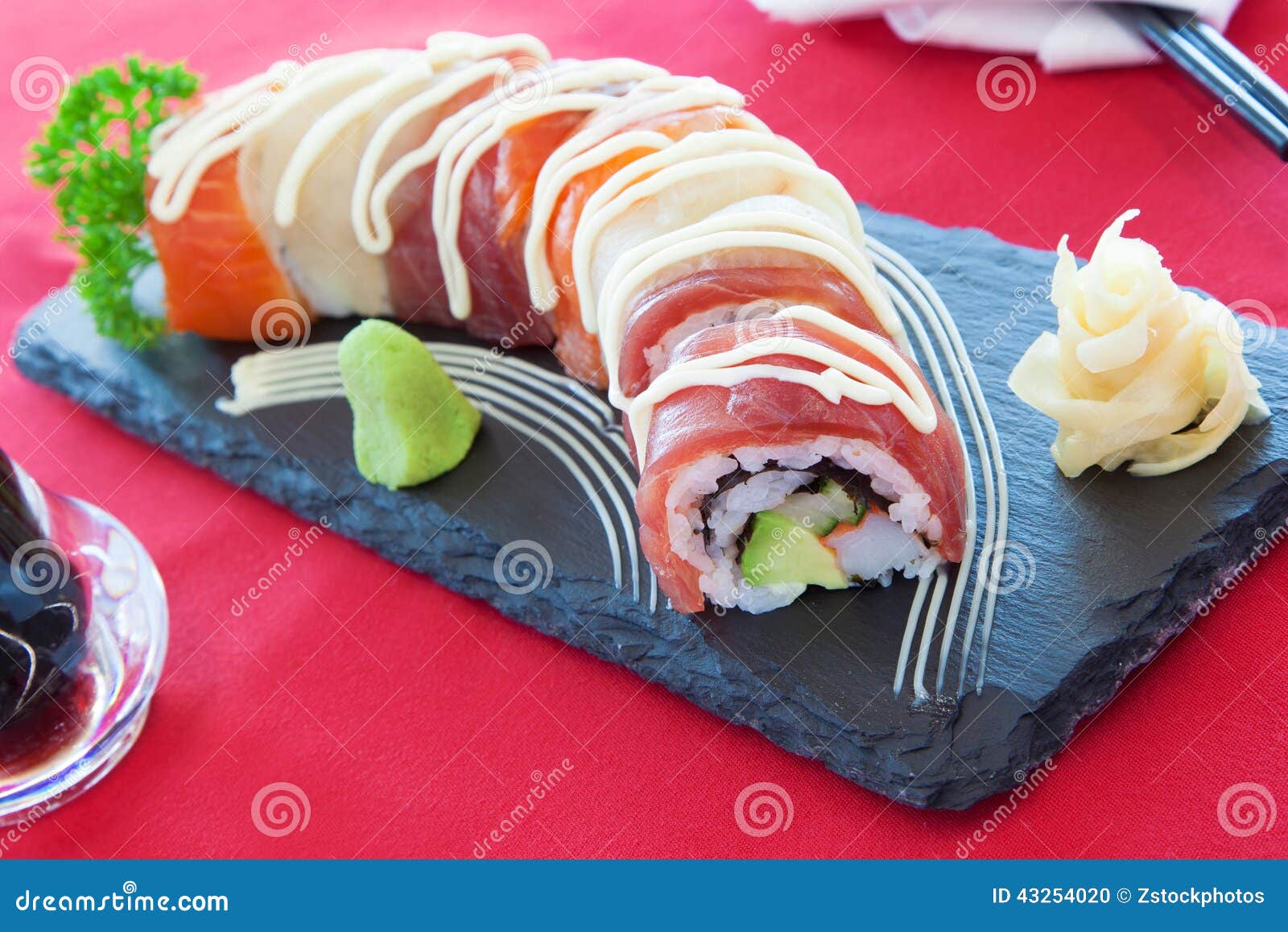 Mixed sushi stock photo. Image of appetizer, japan, meal - 43254020