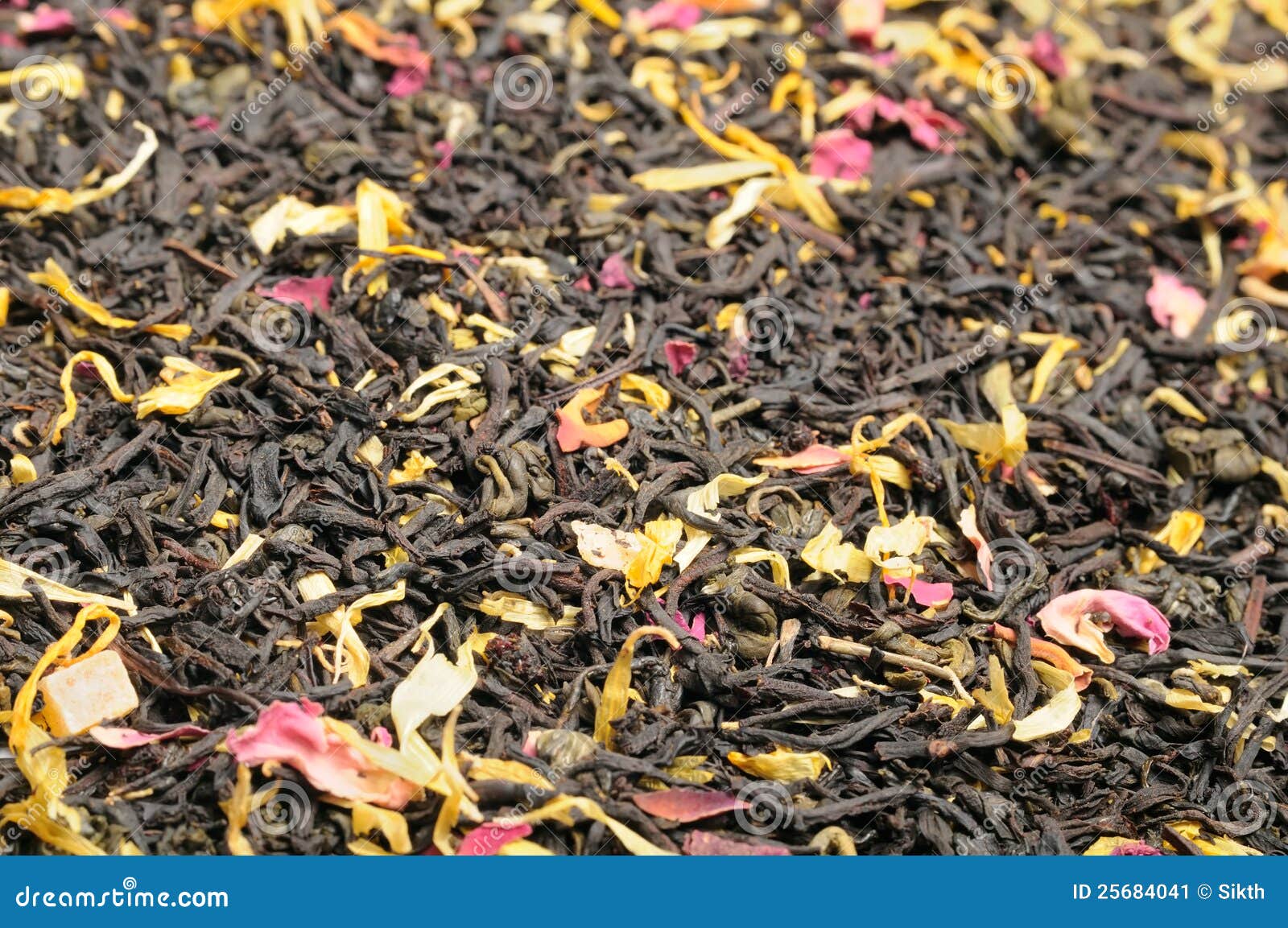 Mixed Tea with Flower Petals Stock Image - Image of dietary, closeup ...
