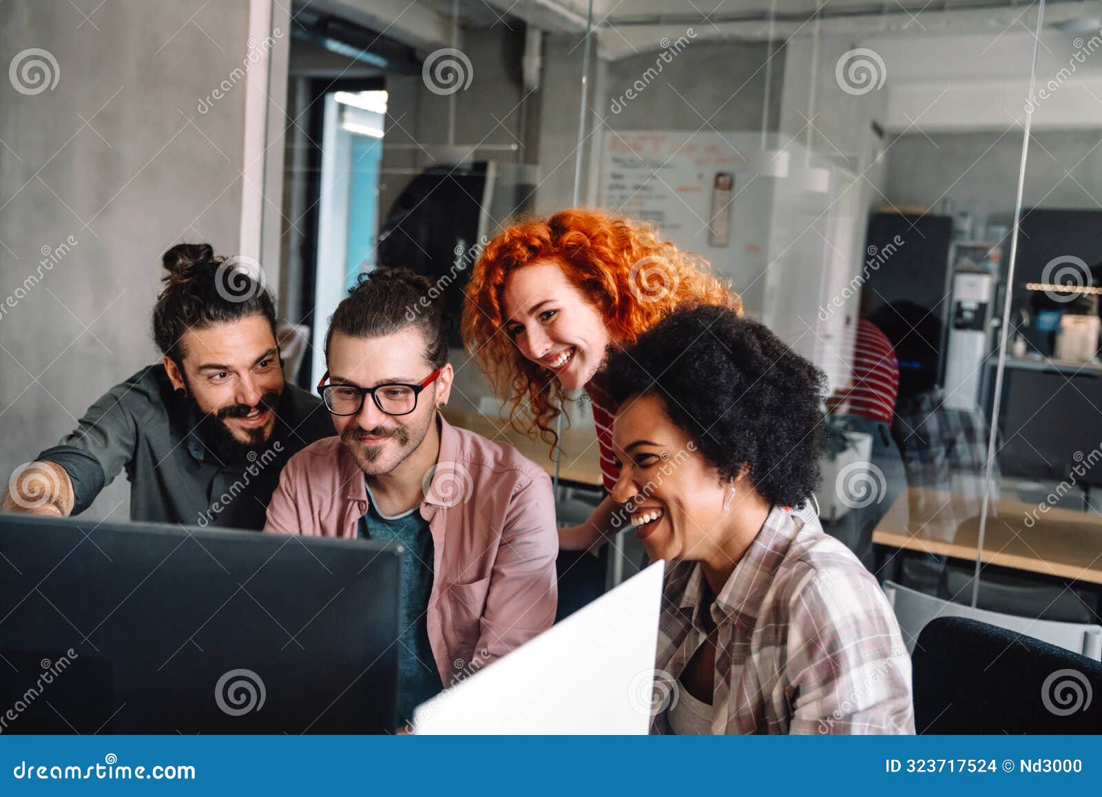 Mixed Team of Software Engineers Brainstorming Ideas. Diverse App Developers Collaborating As ...