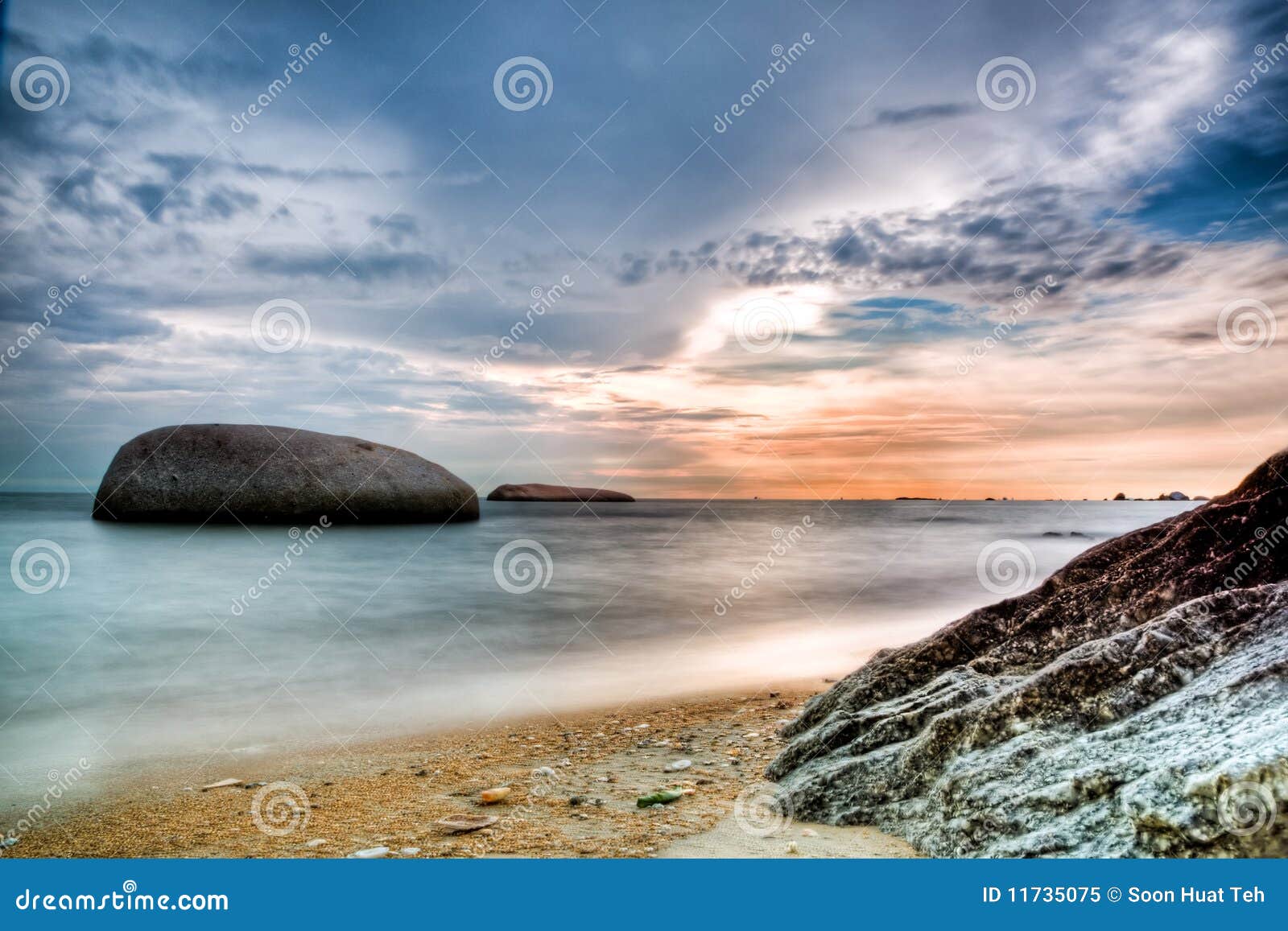 Mixed Tone Sunset at Melaka Stock Image - Image of nature, blue: 11735075