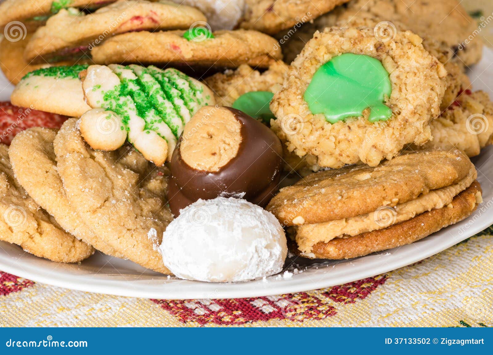 Mixed Tray or Platter of Homemade Cookies Stock Photo - Image of ...
