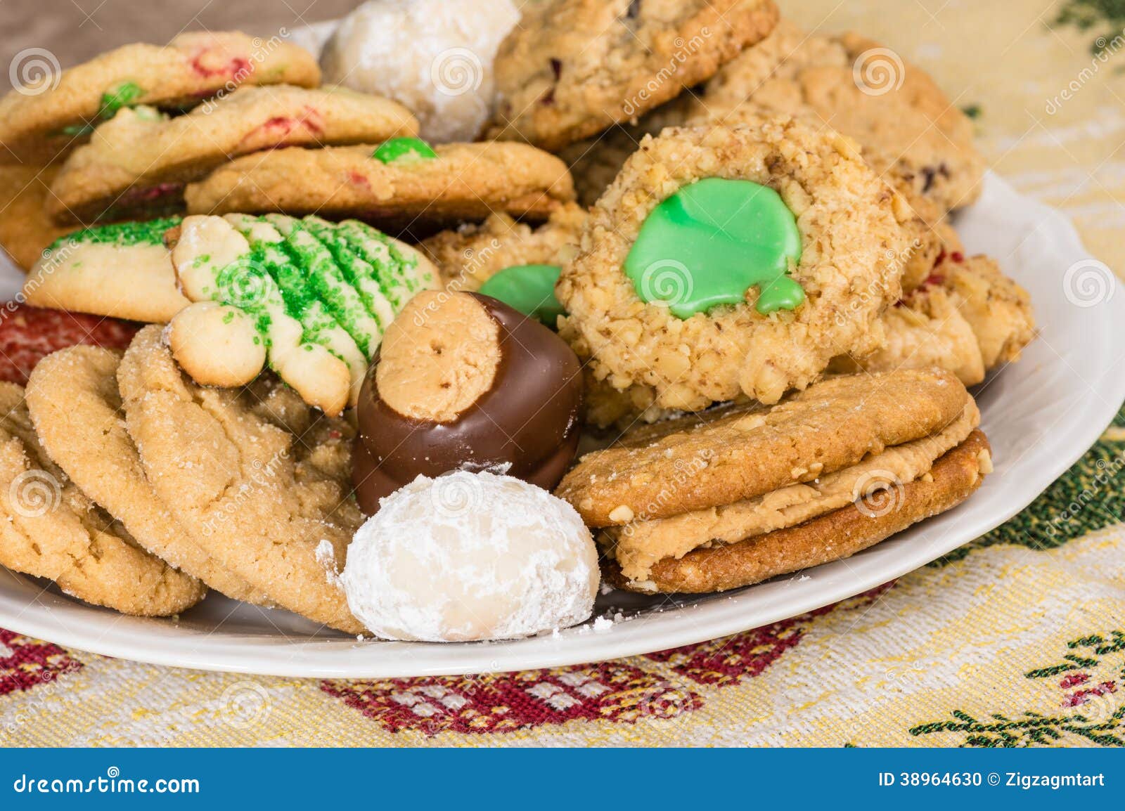 Mixed Tray or Platter of Homemade Cookies Stock Photo - Image of ...