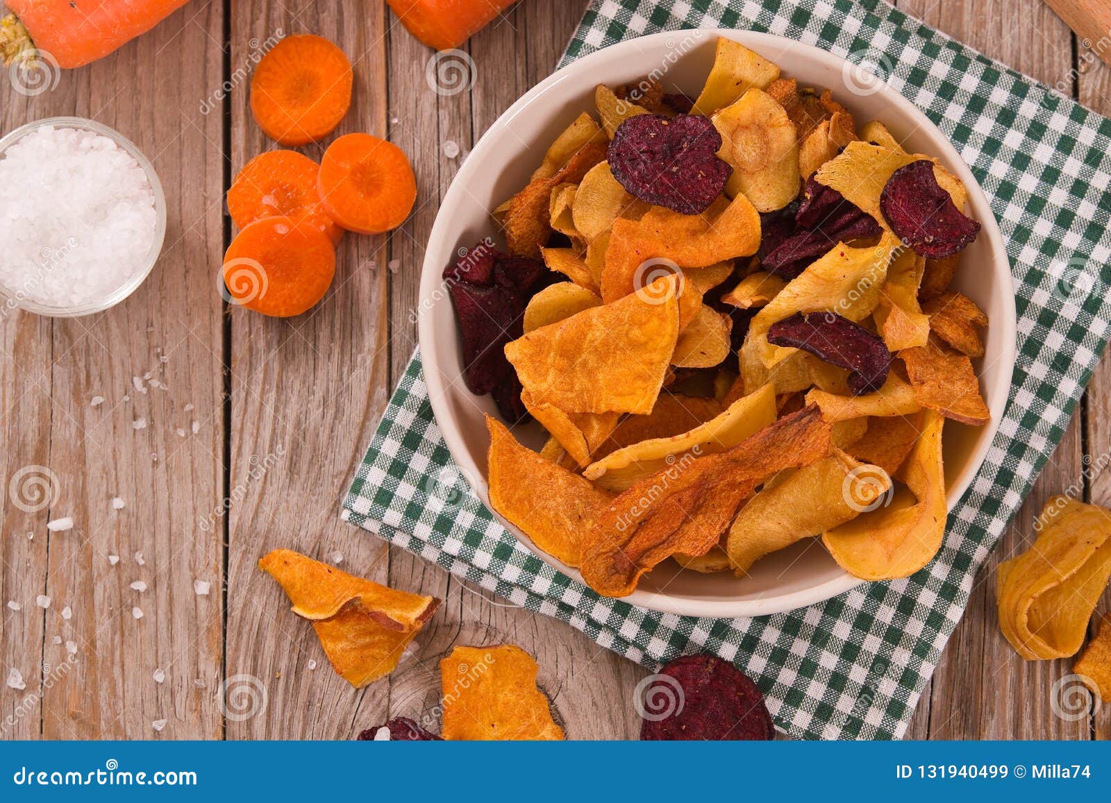 Mixed vegetable crisps. stock image. Image of nacho - 131940499