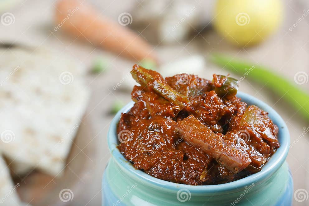 Mixed Vegetable Pickle - an Indian Pickle Stock Photo - Image of achar ...