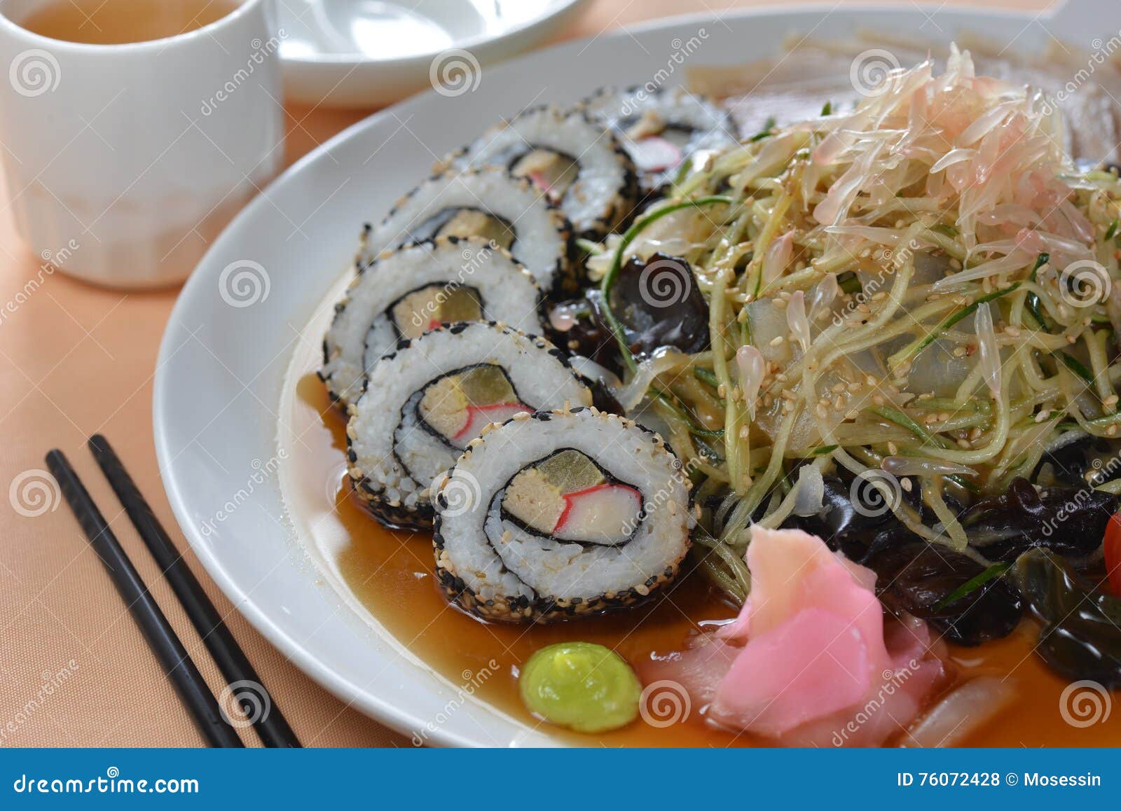 Mixed Vegetable Sushi Platter Stock Photo - Image of vegetable, cubbage ...