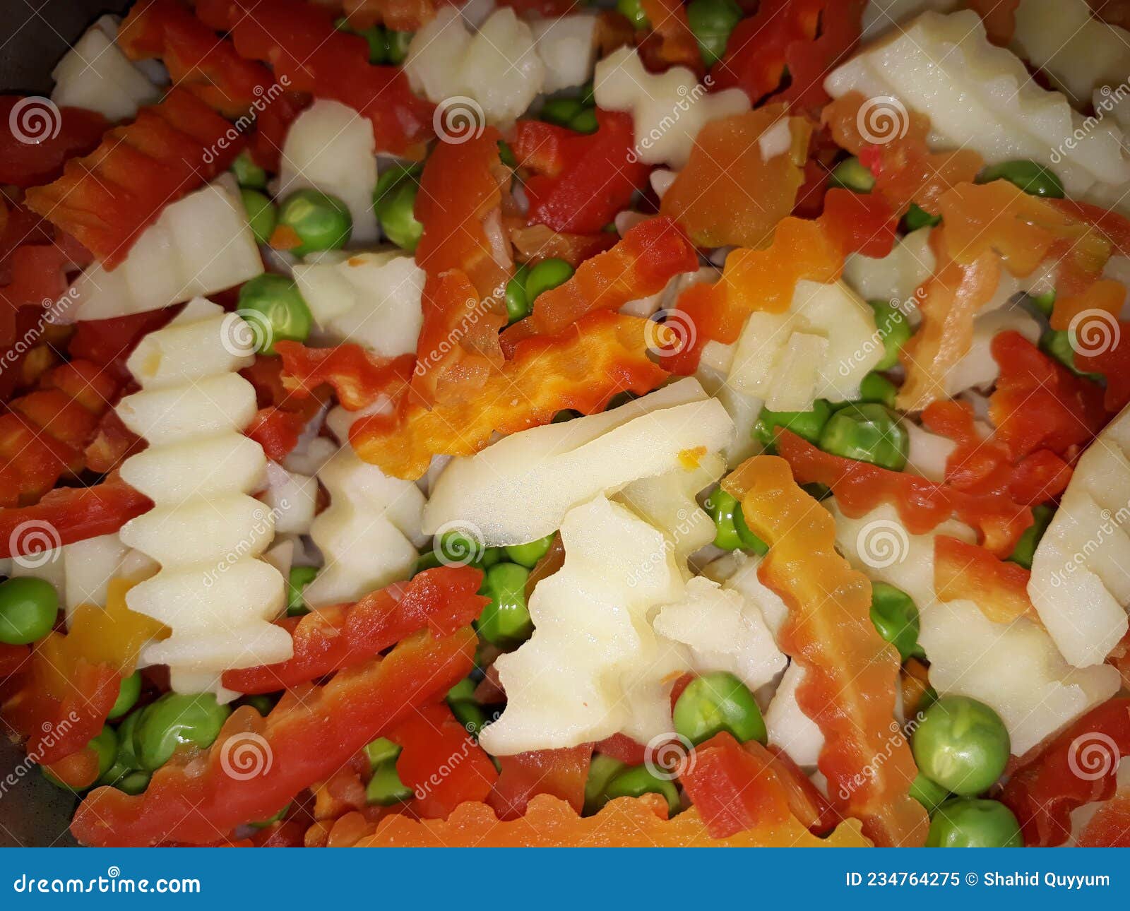 Mixed Vegetables Boiled Dish Ready Stock Image - Image of fish, produce ...