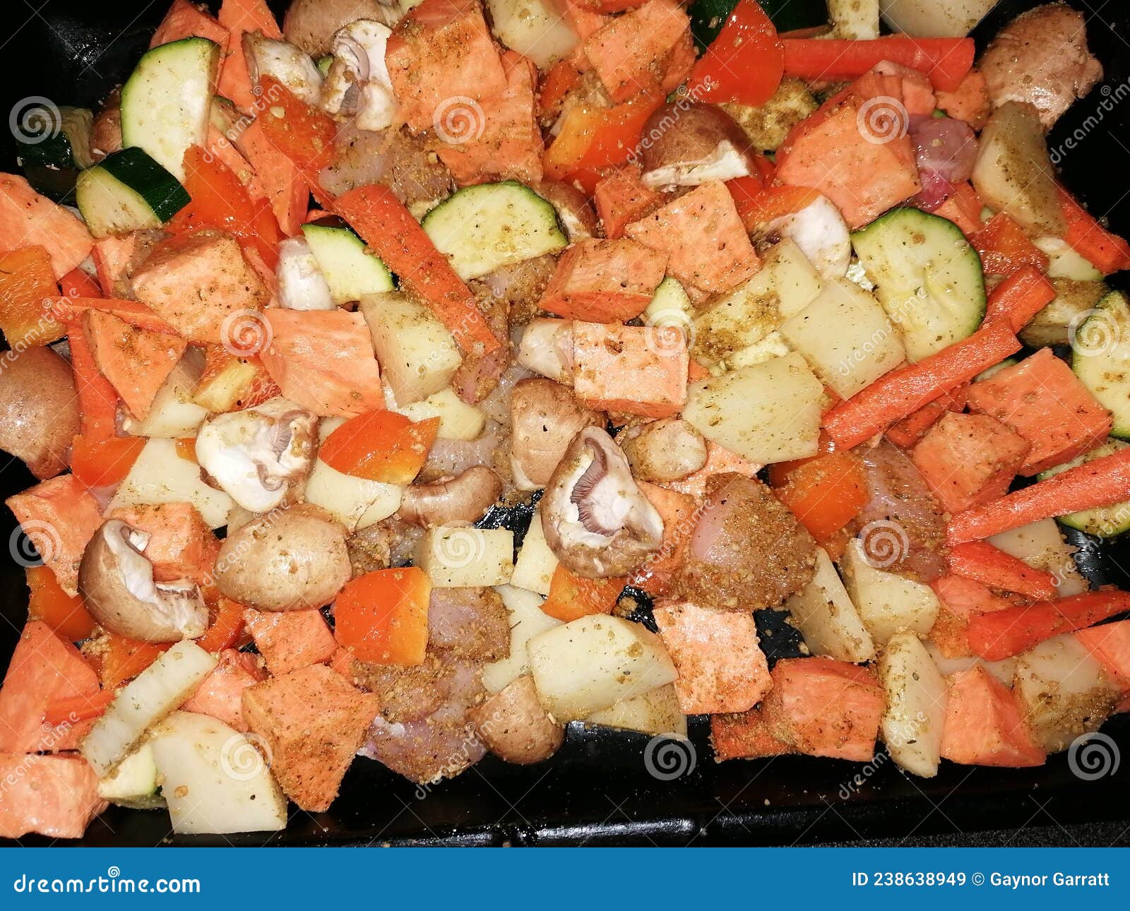 Mixed Vegetables and Chicken Stock Image - Image of produce, dish ...