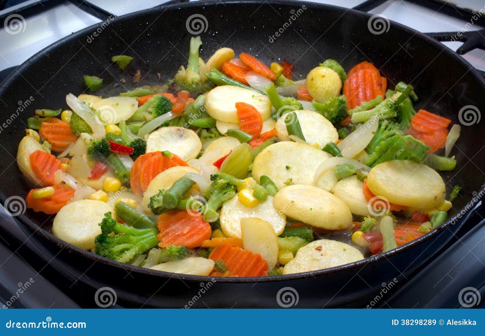 Mixed vegetables cooked stock image. Image of sliced - 38298289