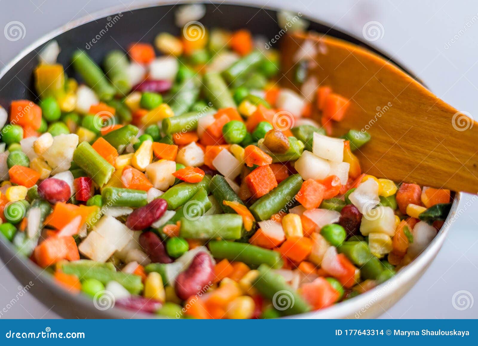 Mixed Vegetables in a Frying Pan Stock Photo - Image of closeup ...