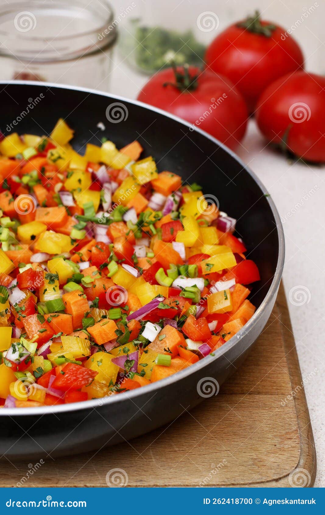 Mixed Vegetables on a Frying Pan Stock Photo - Image of colorful ...