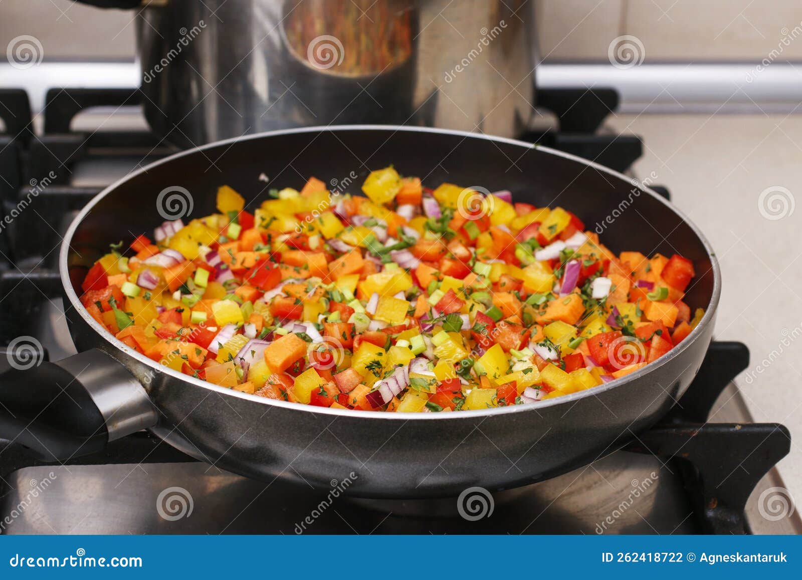 Mixed Vegetables on a Frying Pan Stock Photo - Image of green, gourmet ...