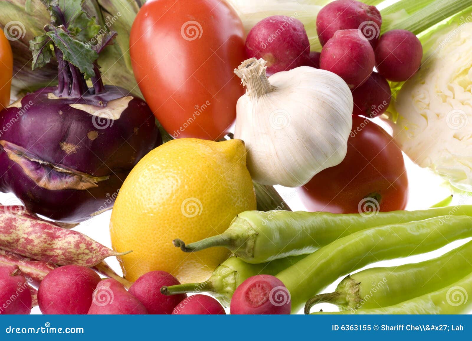 Mixed Vegetables Isolated stock image. Image of bean, chili - 6363155