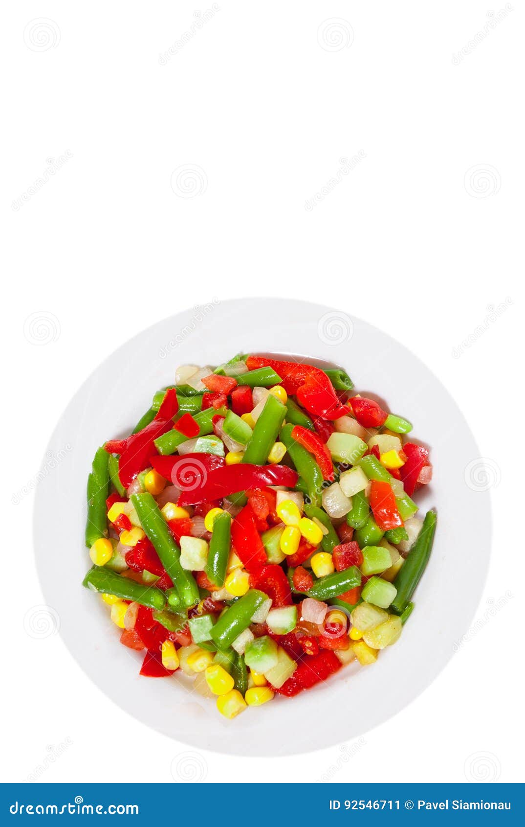 Mixed Vegetables on Plate. Top View Stock Image - Image of green ...