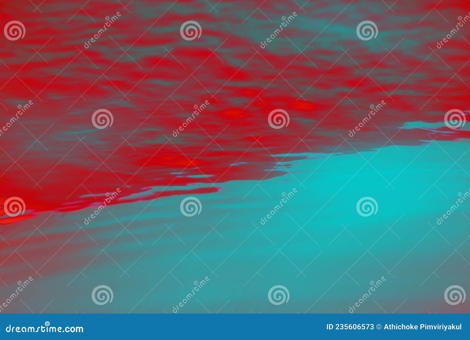 Mixed Vibrant Colors from Red To Turquoise in a Wave Form. Stock Image ...