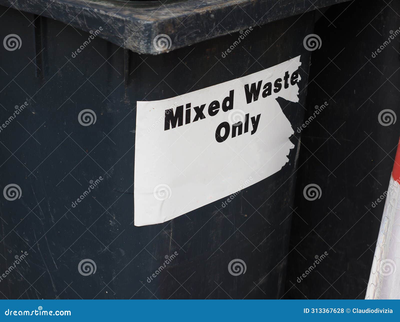 Mixed waste only sign stock photo. Image of mixed, litter - 313367628