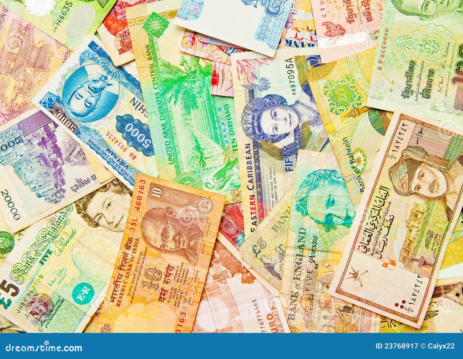 Mixed World Currency editorial photography. Image of caribbean - 23768917