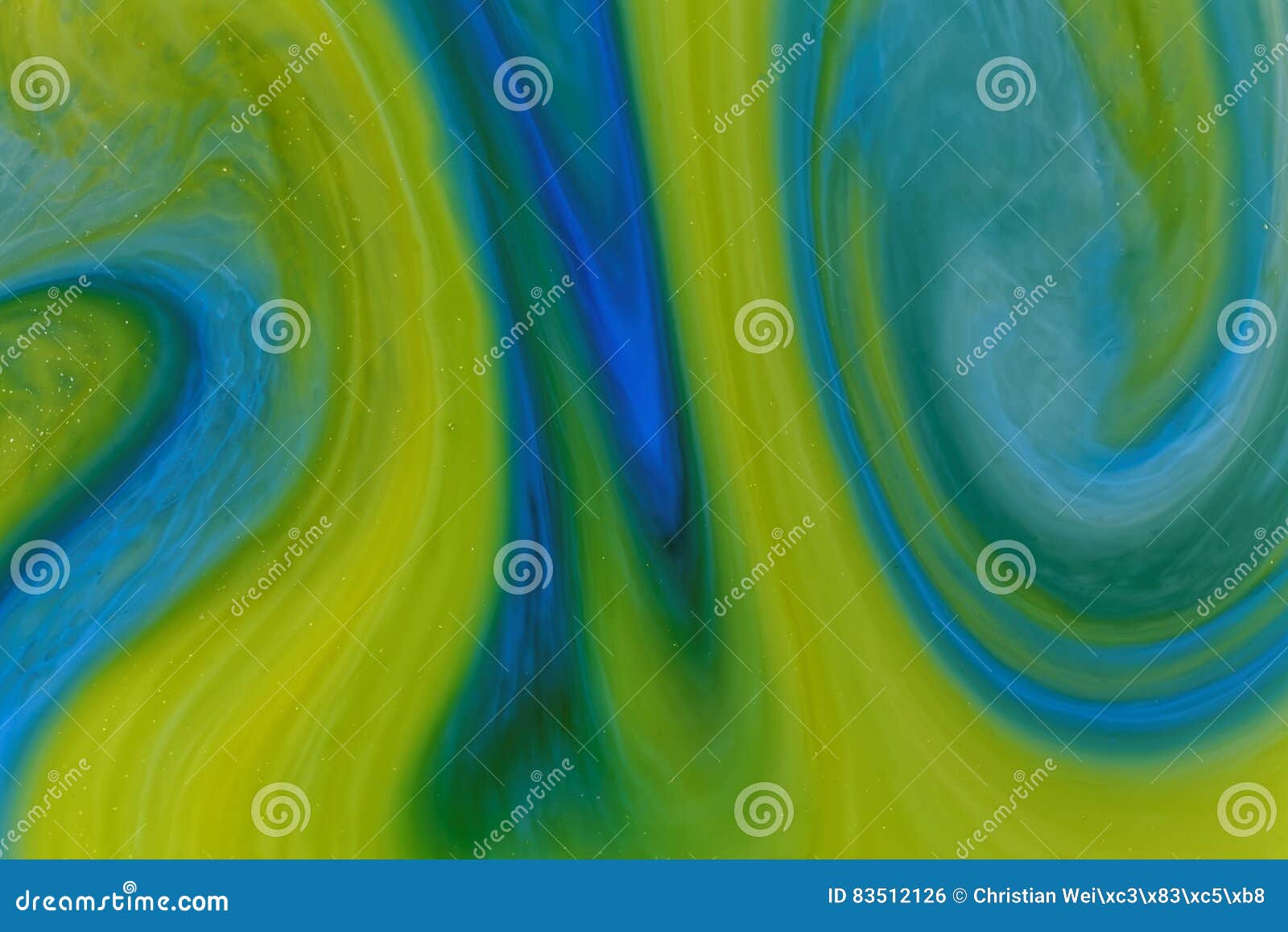 Mixed Yellow and Blue Colors Stock Photo - Image of brush, drawing ...