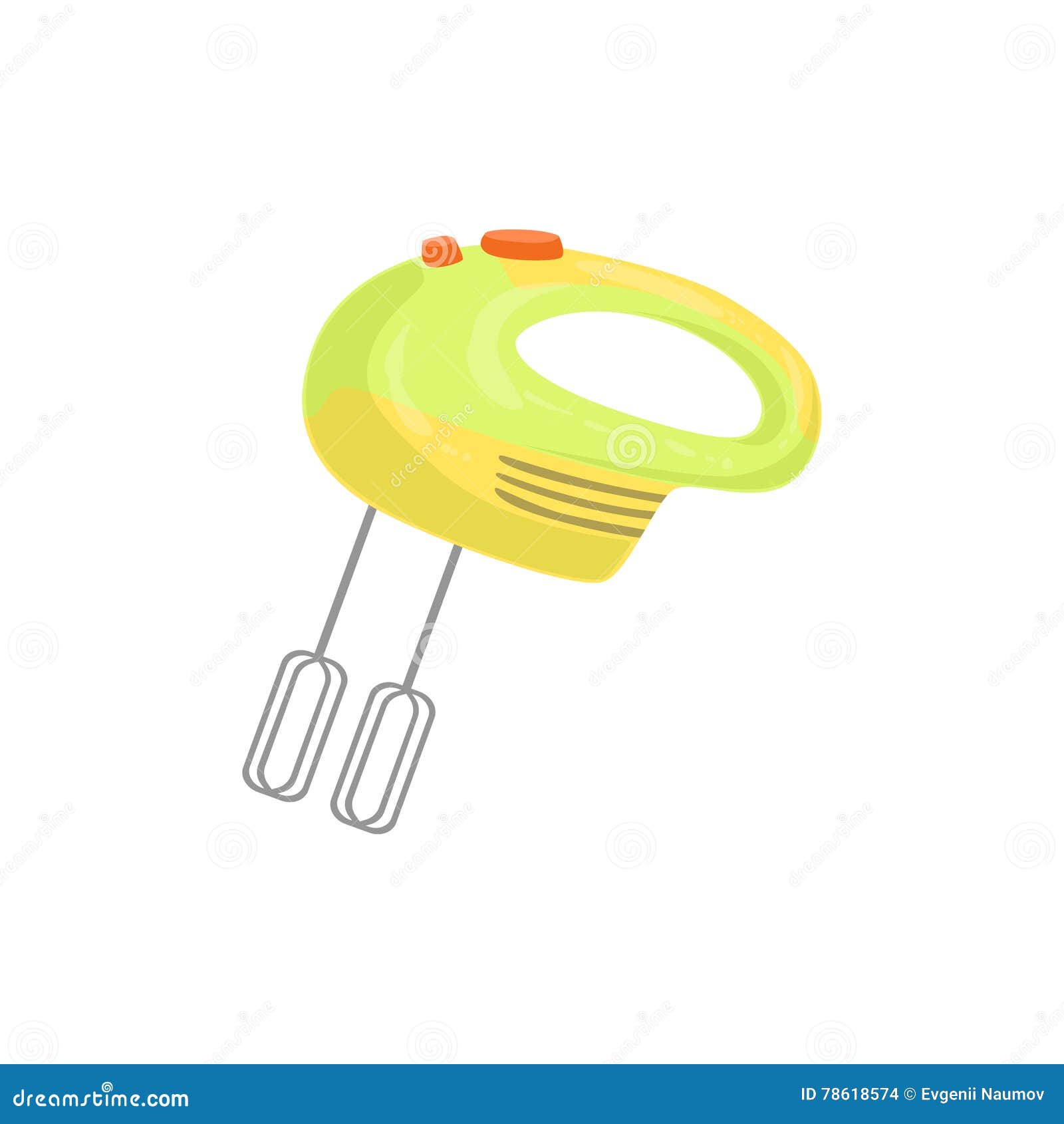 Mixer Baking Process and Kitchen Equipment Isolated Item Stock Vector ...