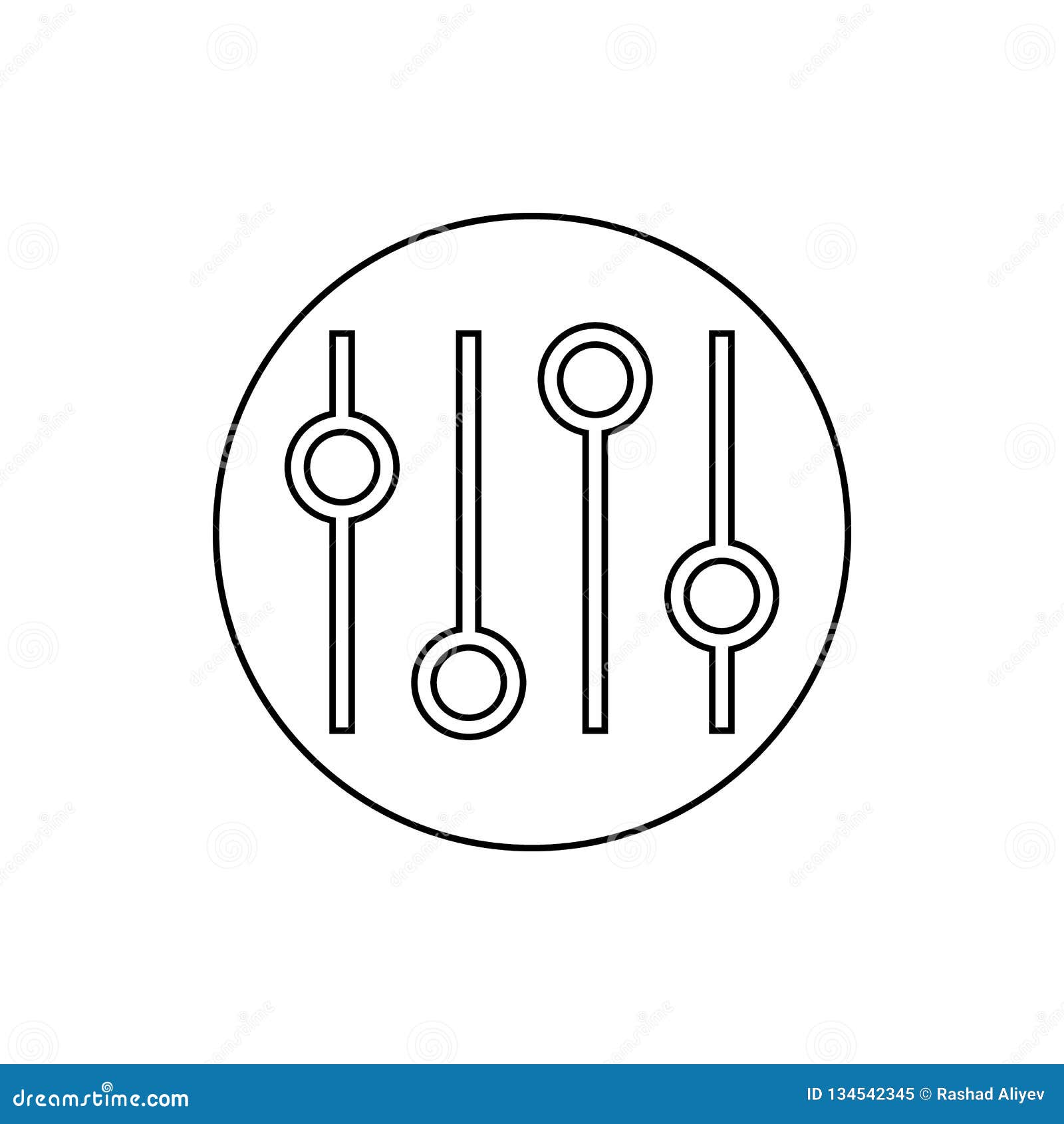 Mixer Buttons in a Circle Icon. Element of Web for Mobile Concept and ...