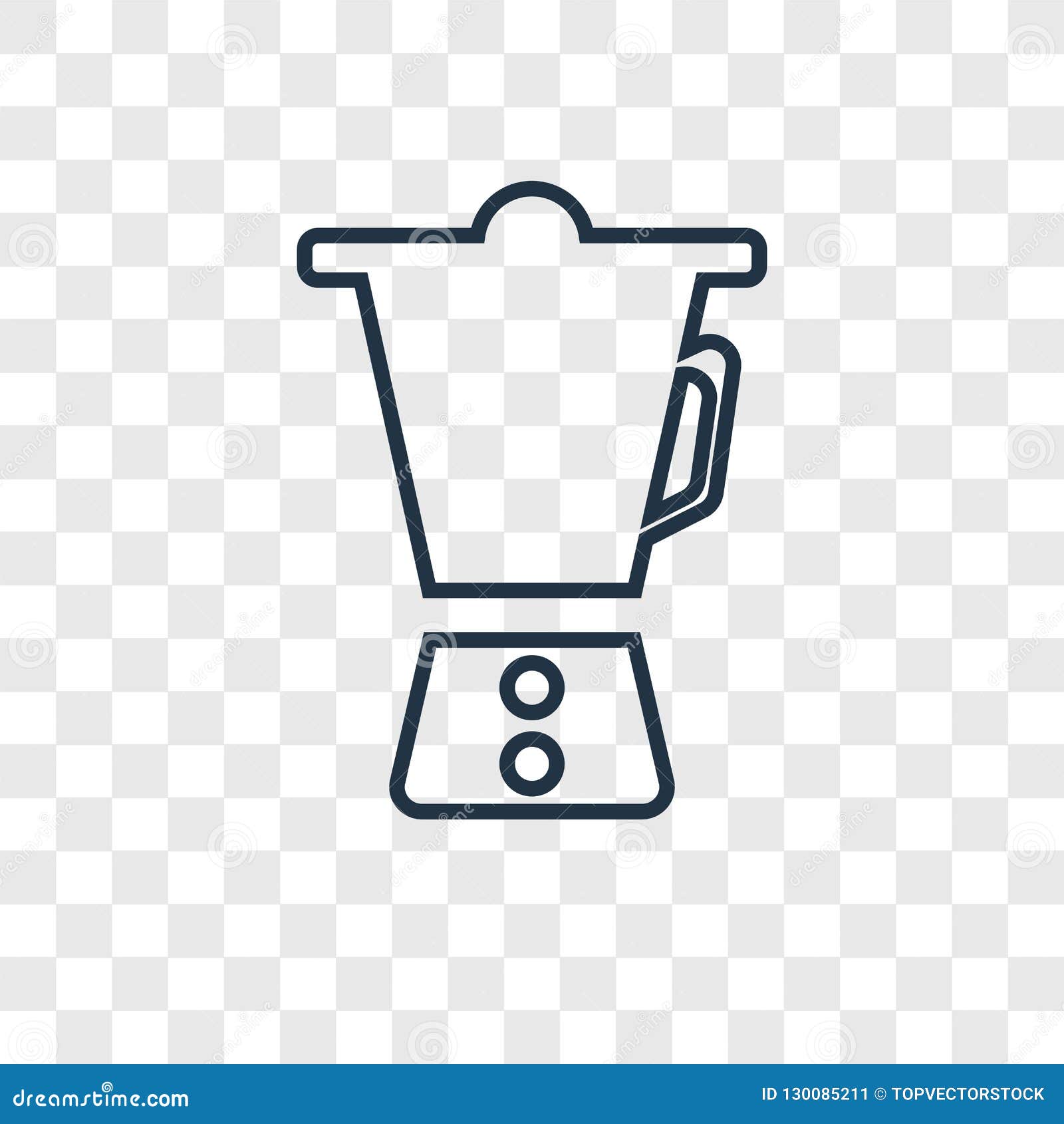 Mixer Concept Vector Linear Icon Isolated on Transparent Background ...