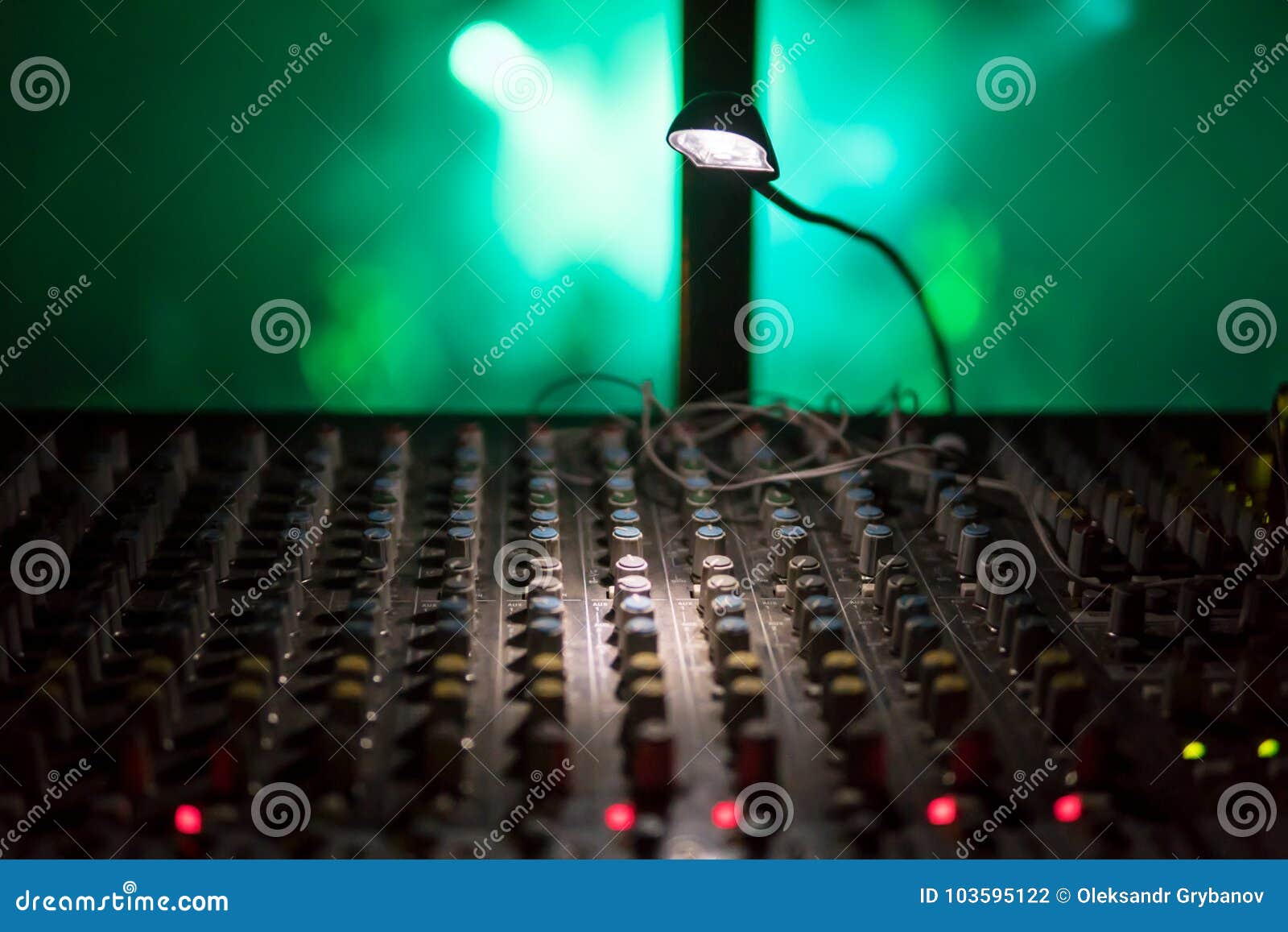 Control panel at a concert stock photo. Image of entertainment - 103595122