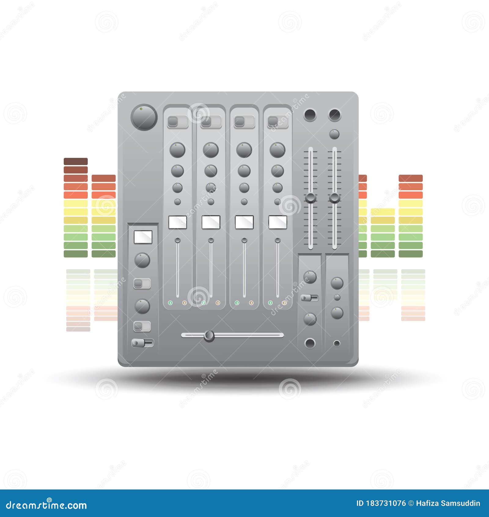 Mixer Console. Vector Illustration Decorative Background Design Stock ...