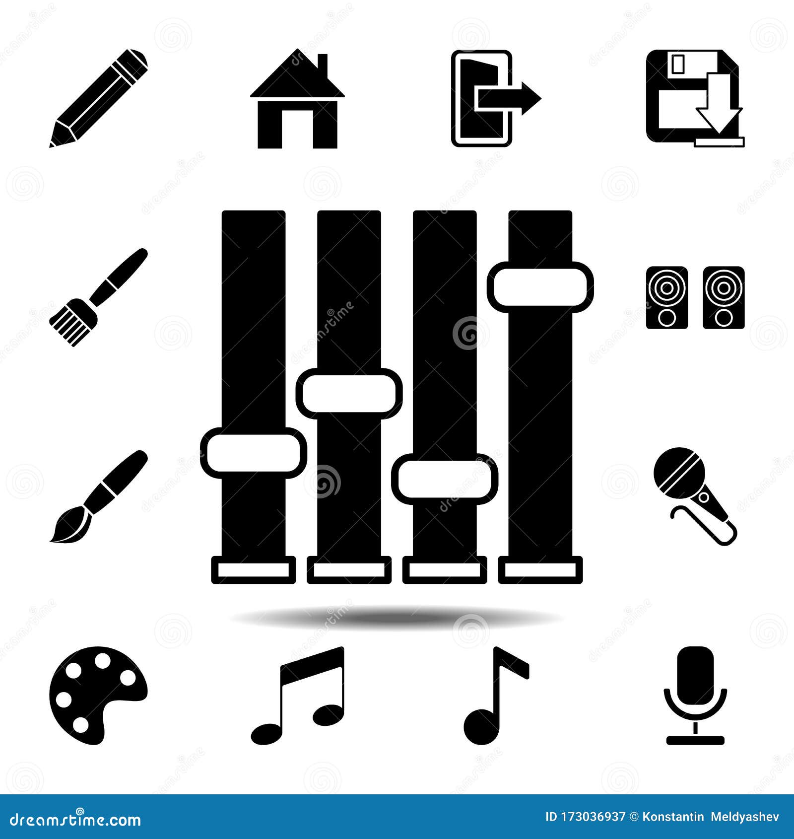 Mixer Icon. Simple Glyph Vector Element of Web, Minimalistic Icons Set ...