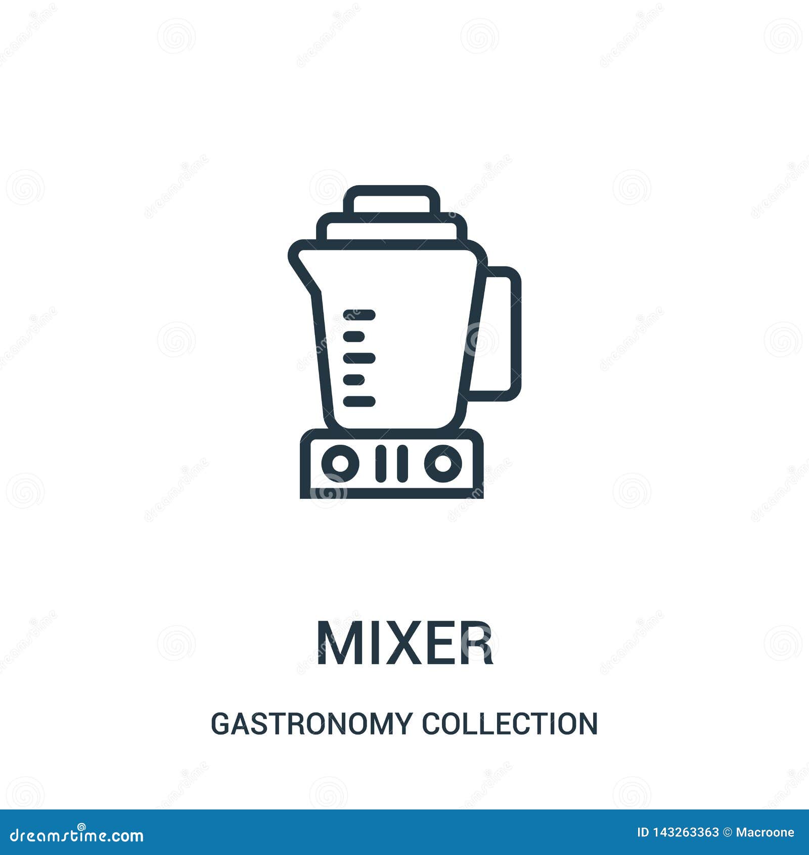 Mixer Icon Vector from Gastronomy Collection Collection. Thin Line ...