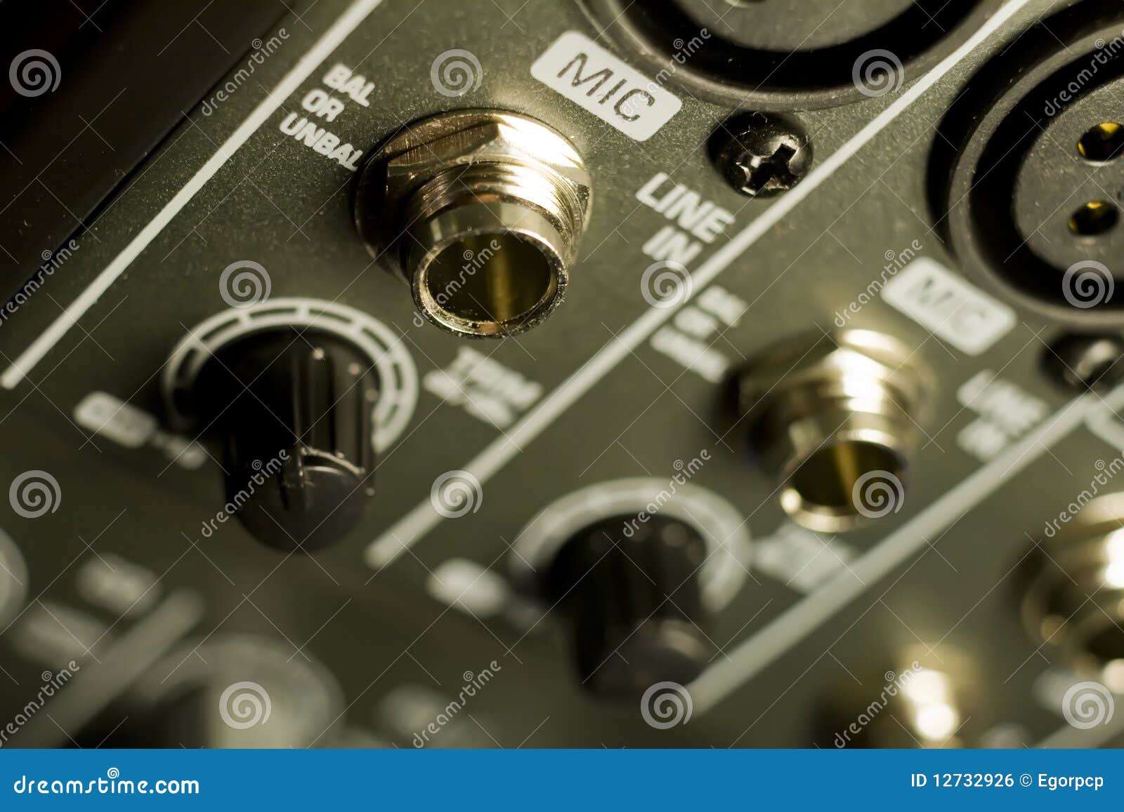 Mixer Inputs stock photo. Image of input, mixer, line - 12732926