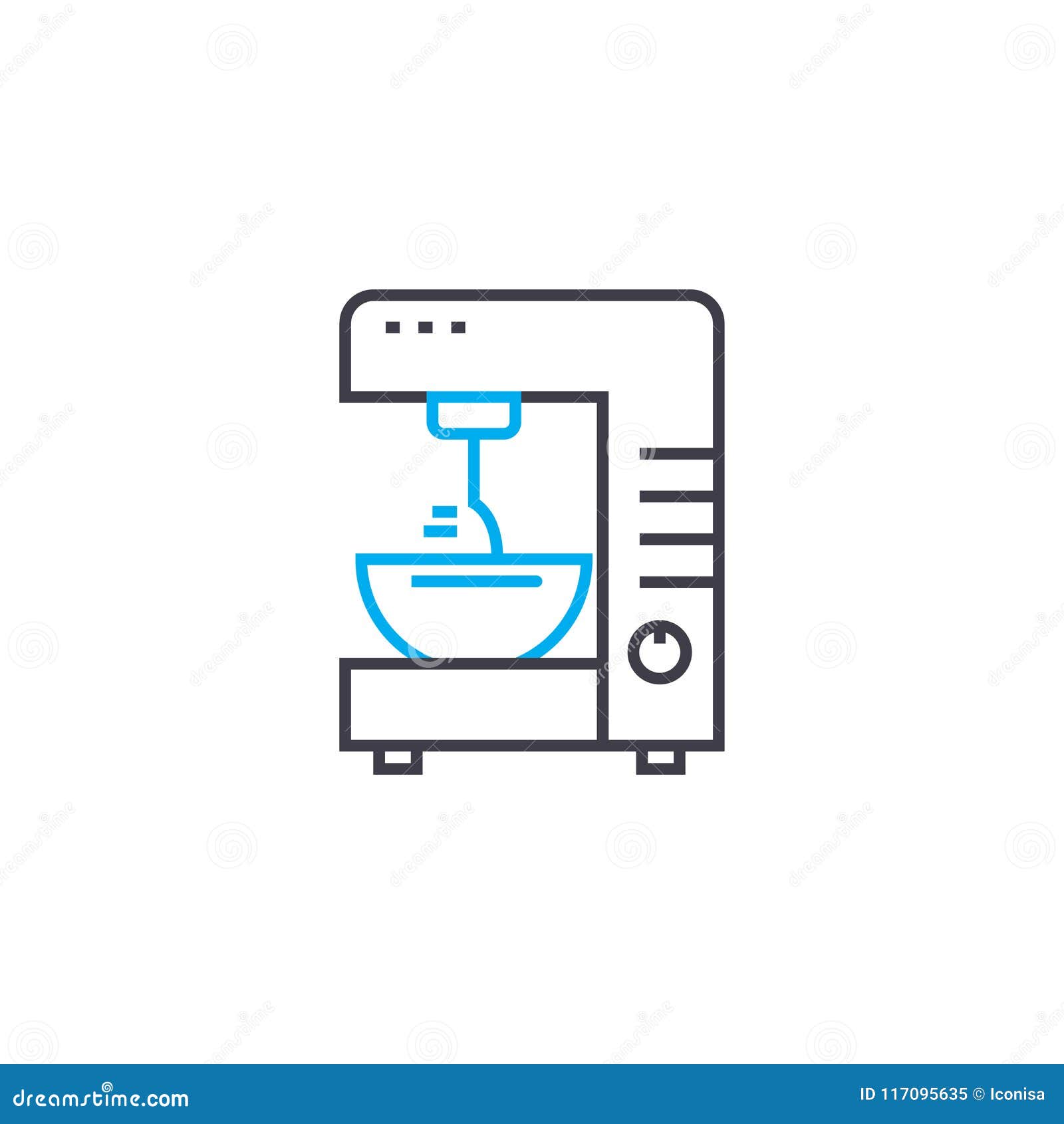 Mixer Linear Icon Concept. Mixer Line Vector Sign, Symbol, Illustration ...