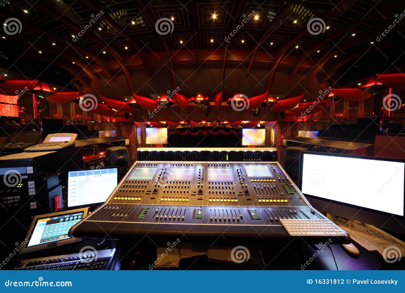 Mixer Pult, Computers, Monitors and Other Devices Editorial Photography ...