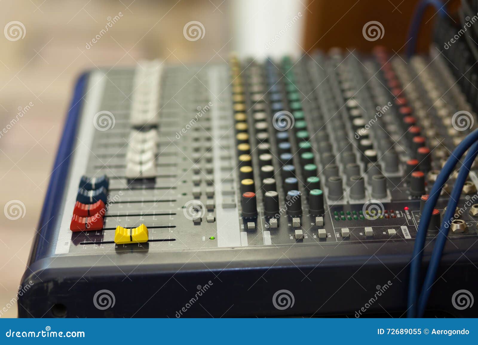 Mixer pult stock image. Image of desk, green, disco, concert - 72689055