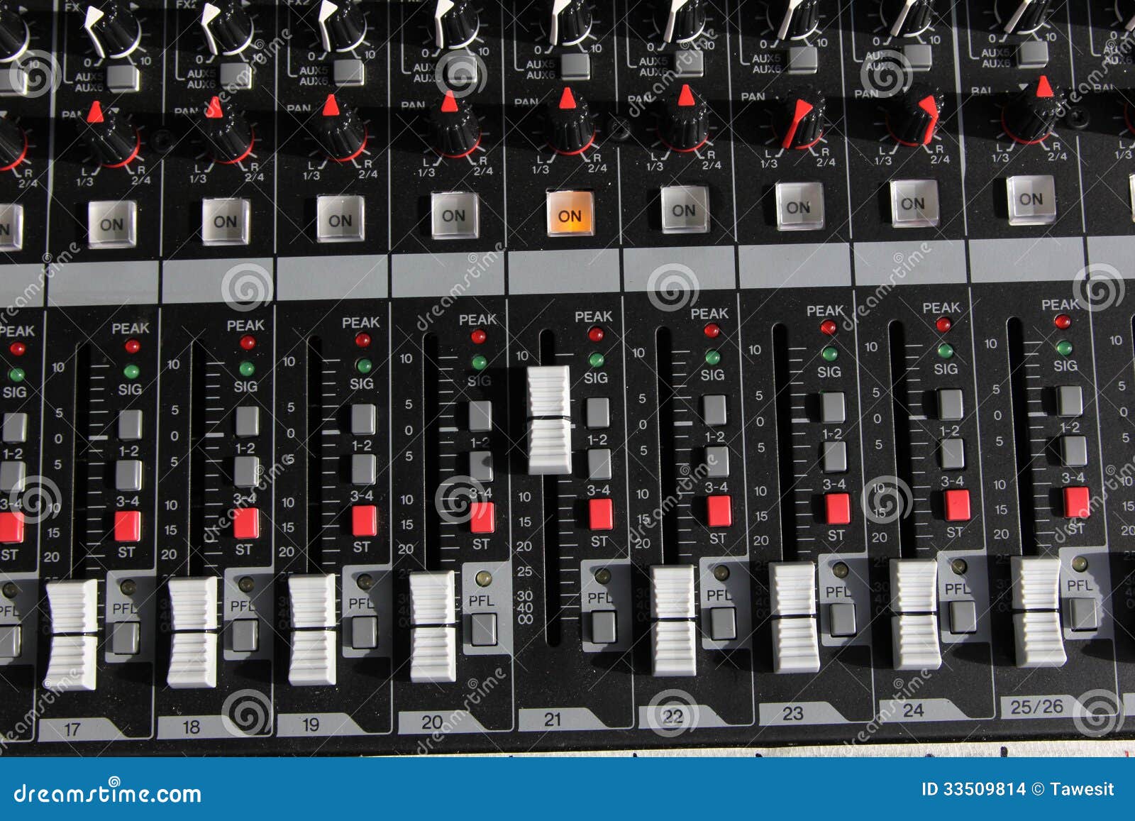 Mixer Sound Control Panel Stock Images - Image: 33509814